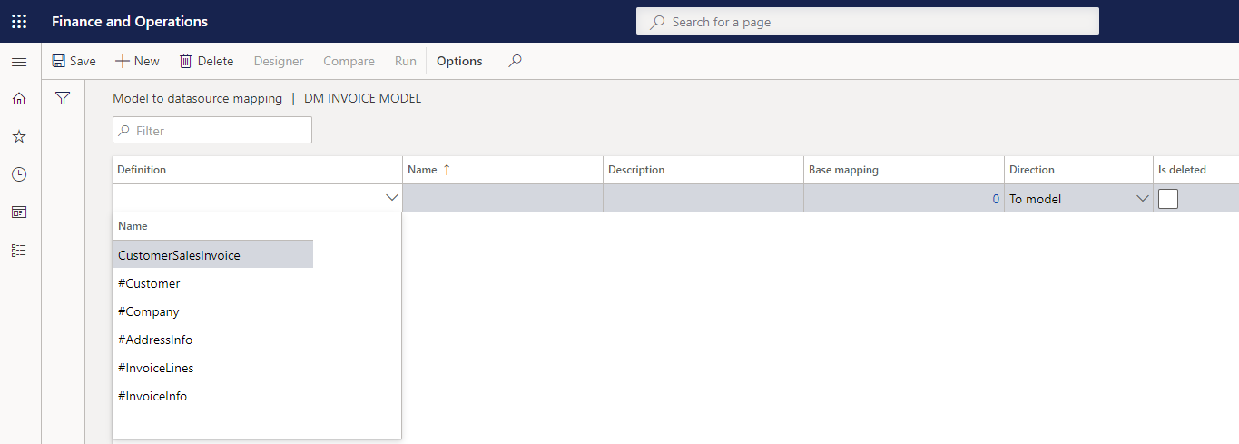 Electronic Reporting in Depth, Data models – Dynamics Manuals