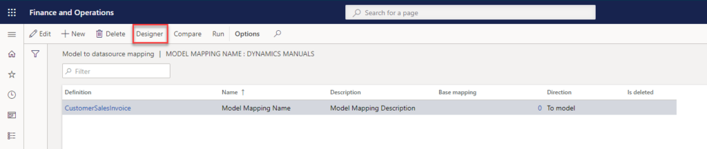 Electronic Reporting in Depth, Data Model Mapping – Dynamics Manuals