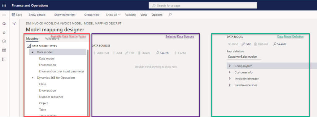 Electronic Reporting in Depth, Data Model Mapping – Dynamics Manuals
