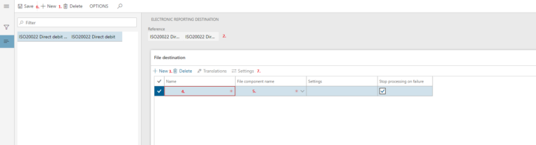 Destinations and Sources in Electronic Reporting – Dynamics Manuals