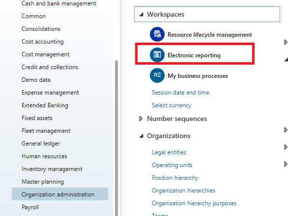 How to configure Electronic Reporting – Dynamics Manuals